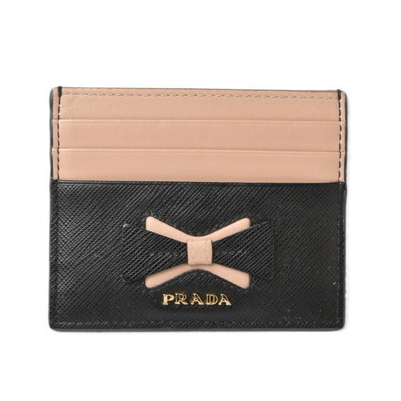 Prada | Bags | Prada Card Case Saffiano Black | Poshmark
